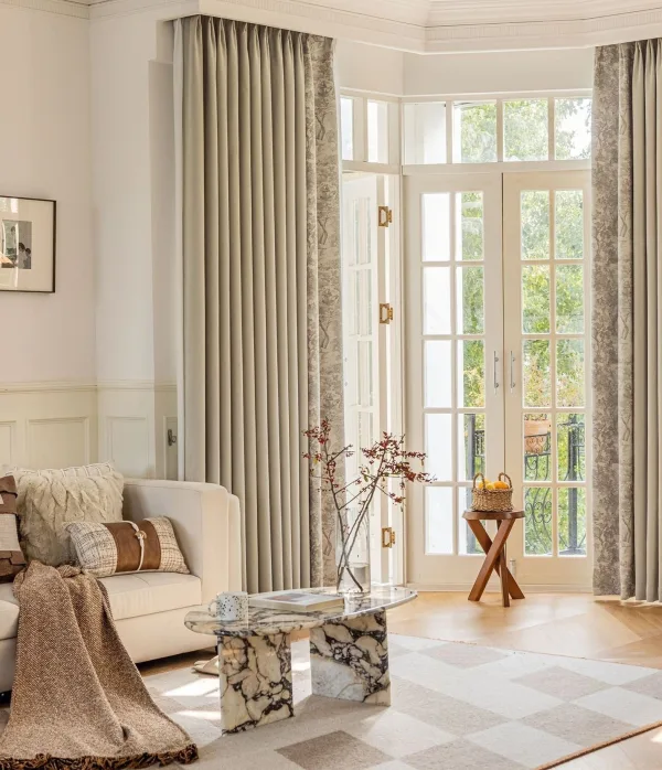 Rideau Gris Elegant Salon - Shop Rideaux