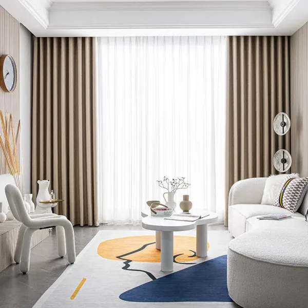 Rideau Moderne Beige Salon - Shop Rideaux